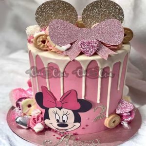Minnie Mouse Cream Drip Cake - Magnum Cakes - Best Customize Designer ...