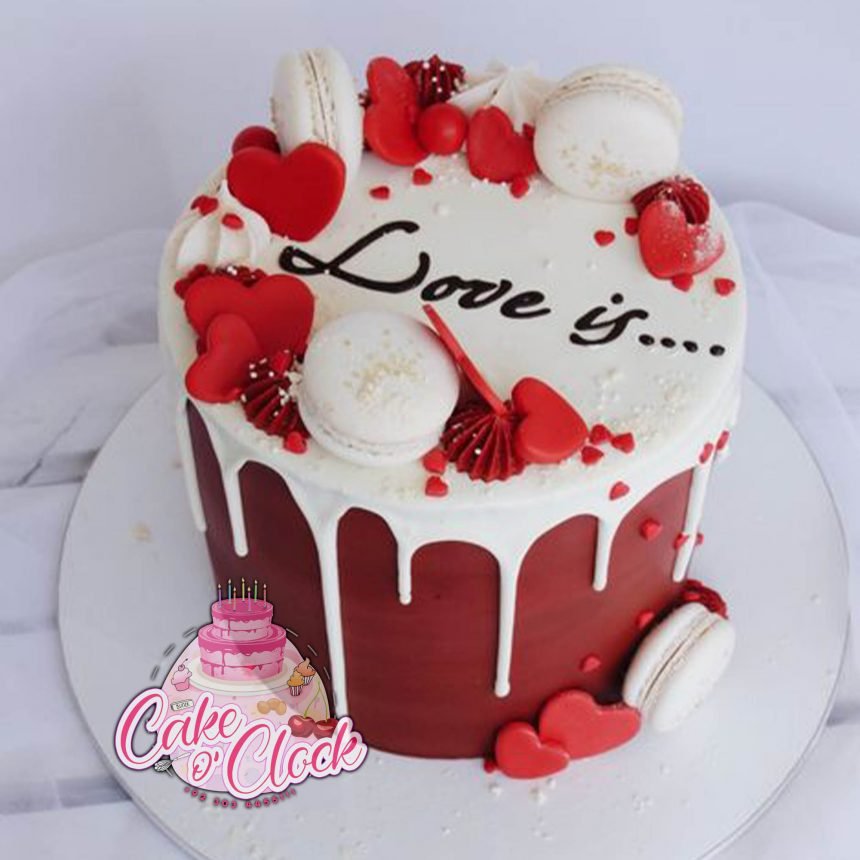 Love Is Cream Drip Cake - Magnum Cakes - Best Customize Designer Cakes ...