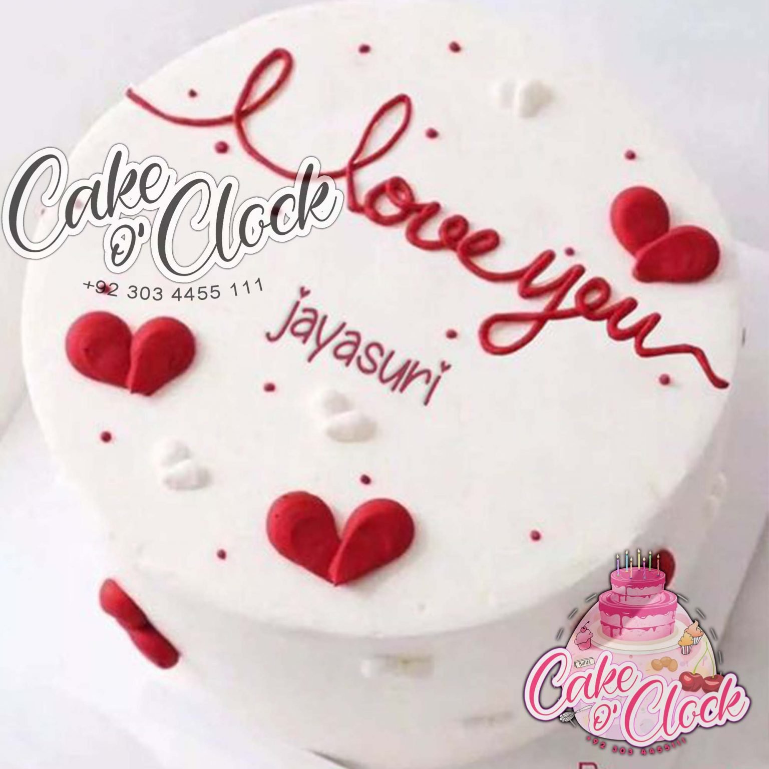 I Love You Cake - Magnum Cakes - Best Customize Designer Cakes in Lahore